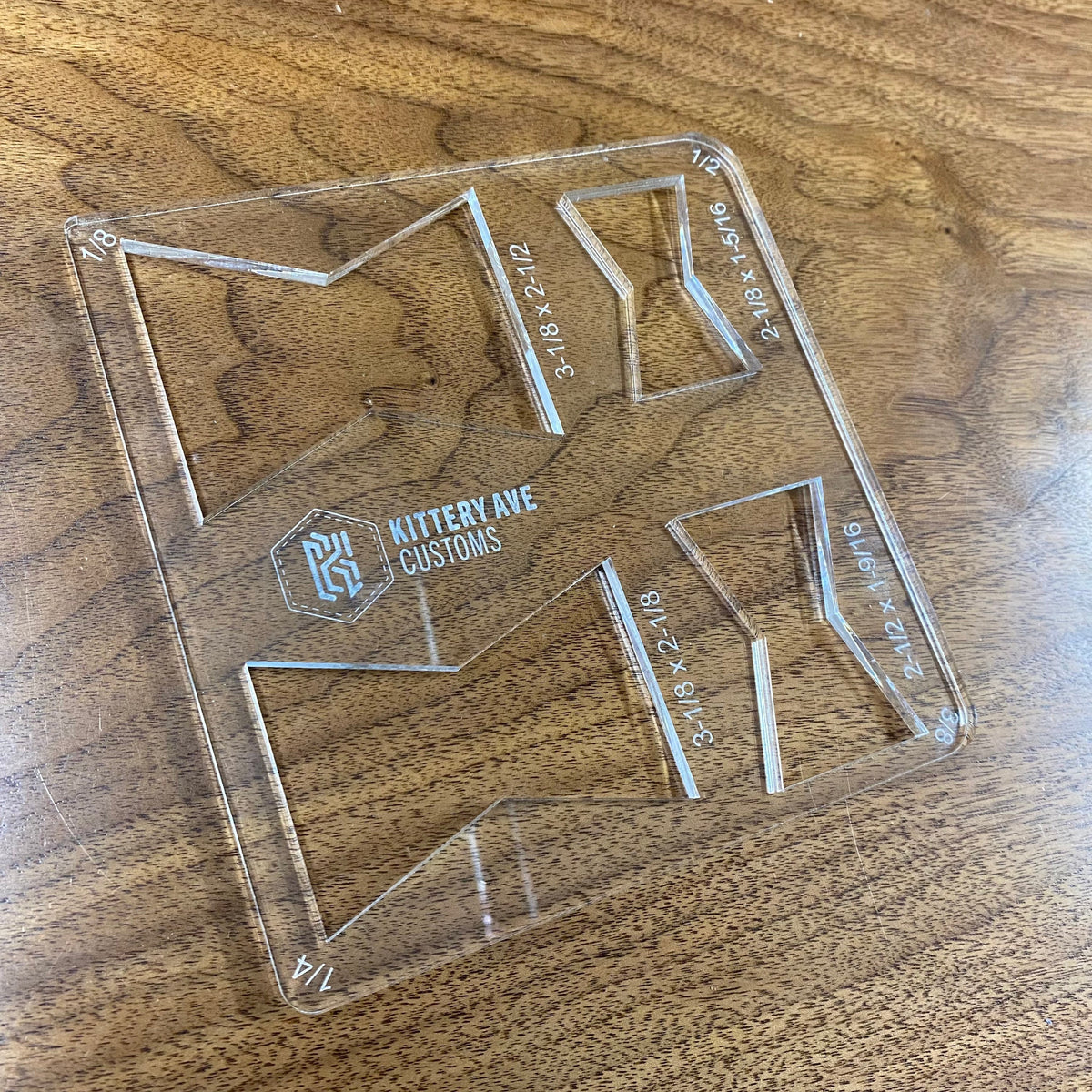 Dutchman/Key/Inlay & Corner Radius Template | Clear Acrylic Router Tem ...